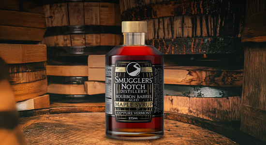Bourbon Barrel Aged Maple Syrup 375mL (Short Bottle) – Smugglers' Notch ...