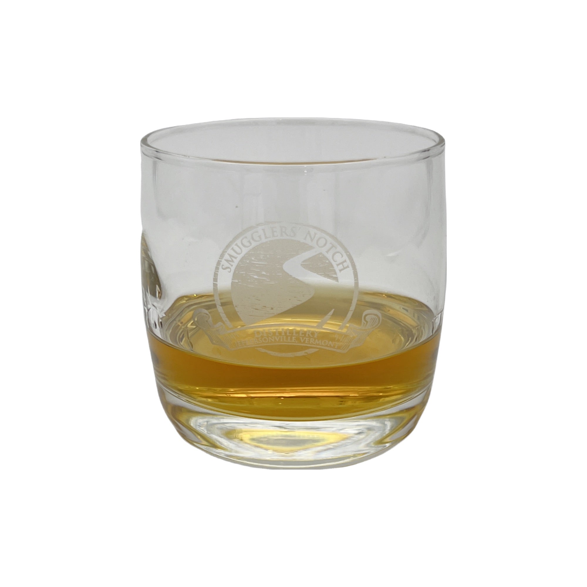 Rocks Glass with Vintage Logo | Smugglers' Notch Distillery